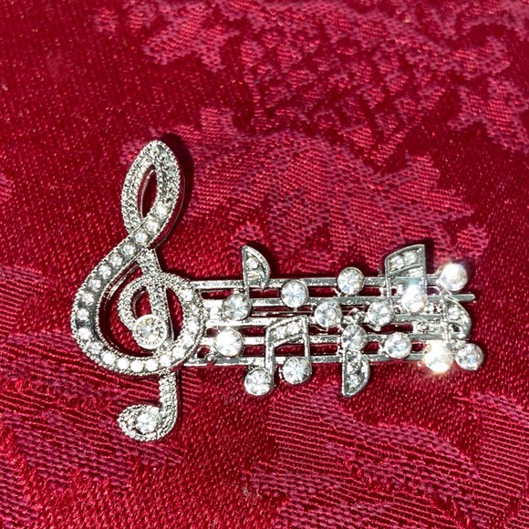 Jewelry | New Silver Tone Alloy Music Note Broach | Poshmark